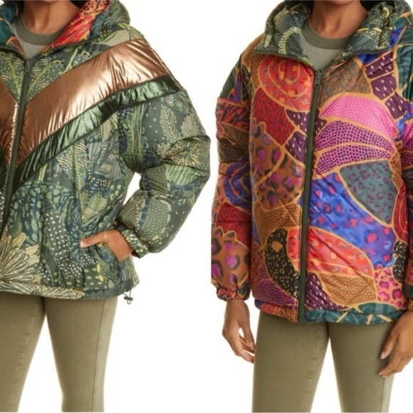 FARM Rio | Jackets & Coats | Farm Rio Jacket Green Cool Leopard ...